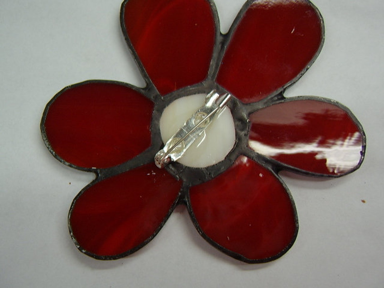 Flower Floral Brooch Stained Glass Brooch Blue Flower Gift for - Etsy