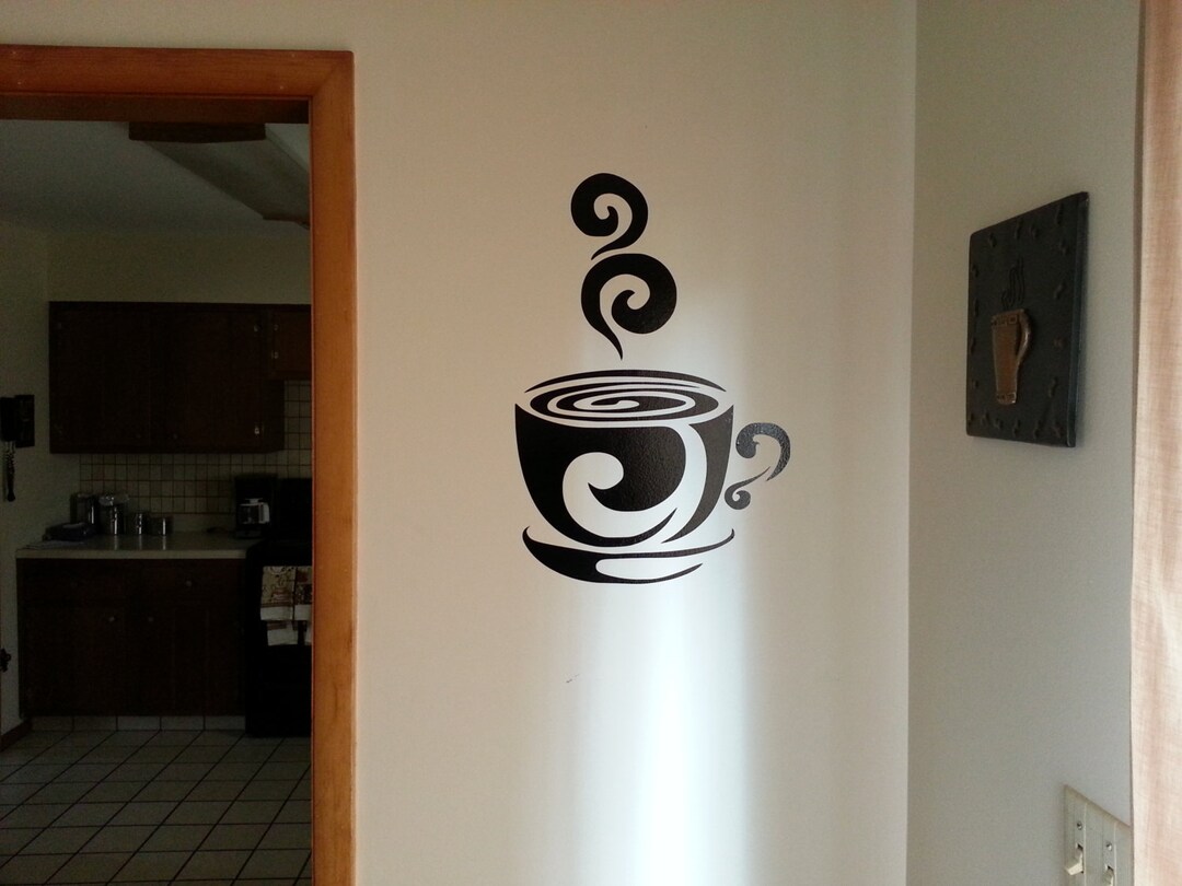 Coffee Cup Decal----- Home Decals----wall Art --- - Etsy