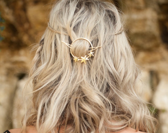 Hair Stick, Gold Hair Clip, Boho Accessory, Boho Hair Accessory, Boho ...