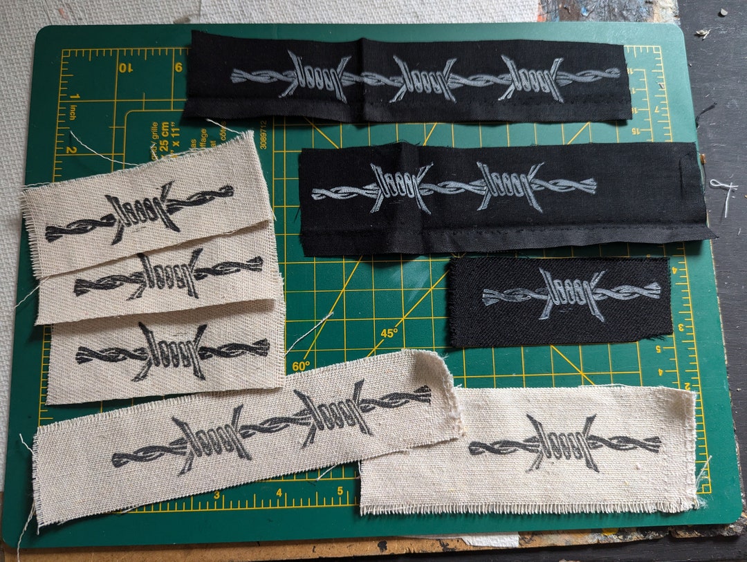 Barbed Wire Segment Patches - Etsy
