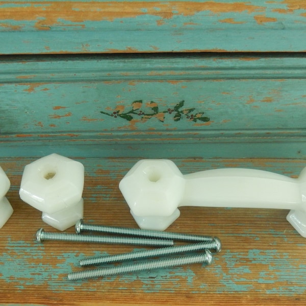 Milk Glass Pulls - Etsy