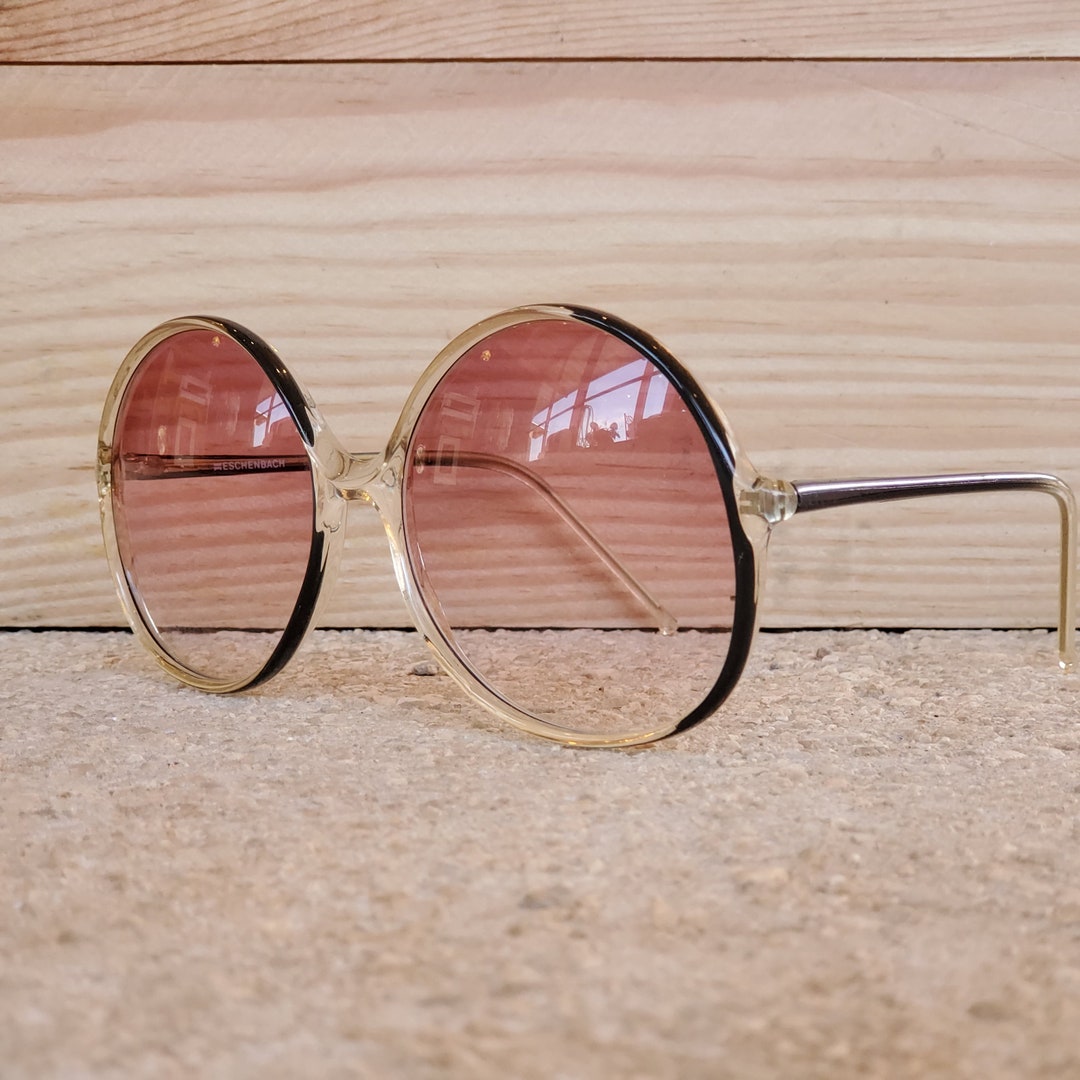 Vintage Round Sunglasses FRAMES ONLY, 70s Oversize Clear Woman ...