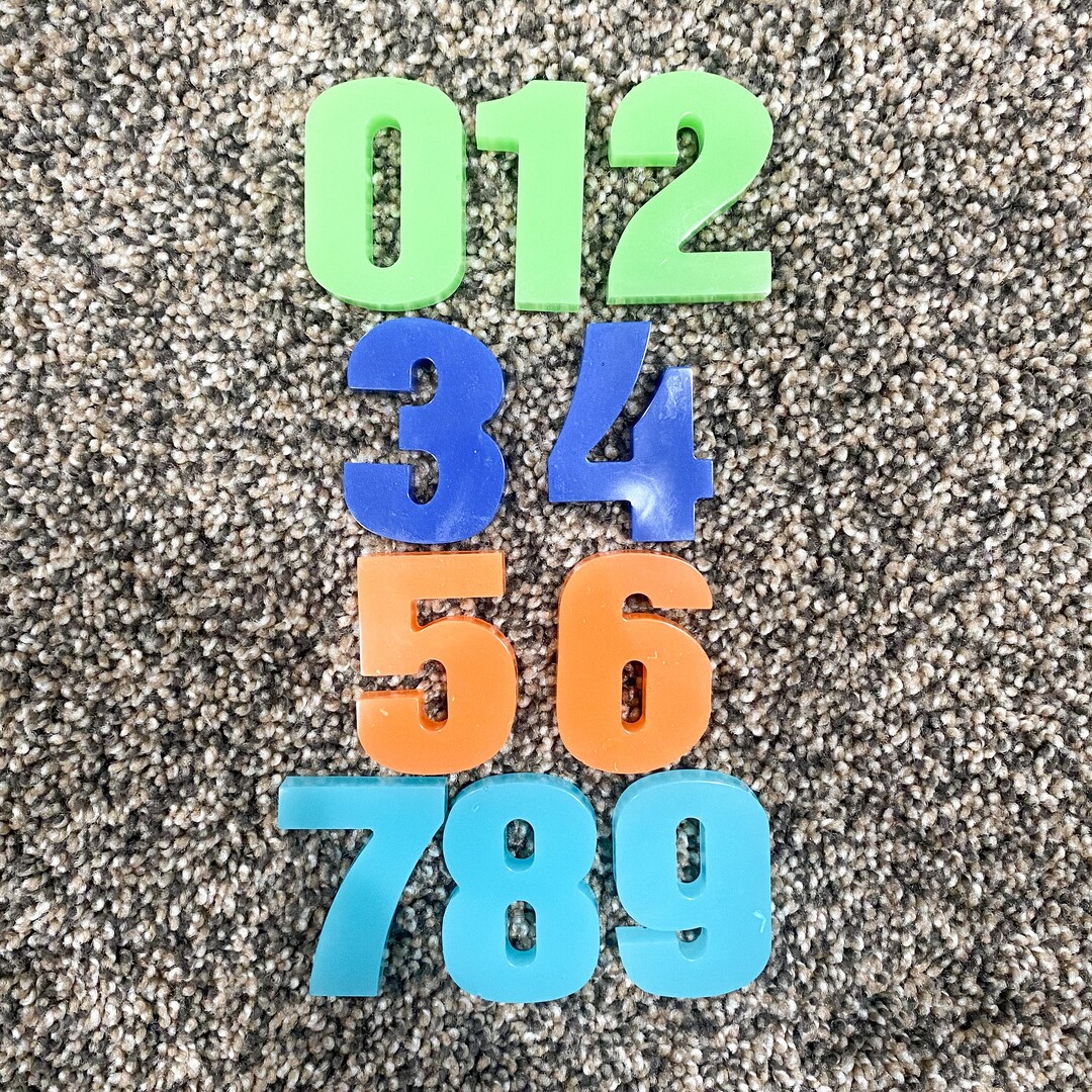 Rainbow Resin Number Set / Learning Toys / Gift for Boys / Preschool ...