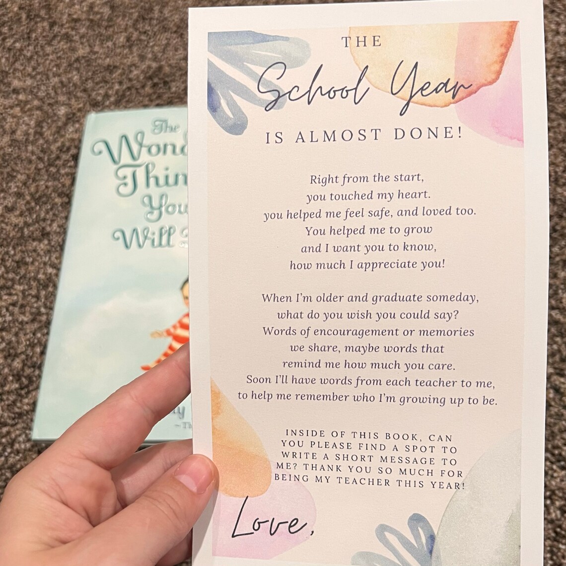 Graduation Book Letter Printable / Elementary Graduation Gift / End of ...