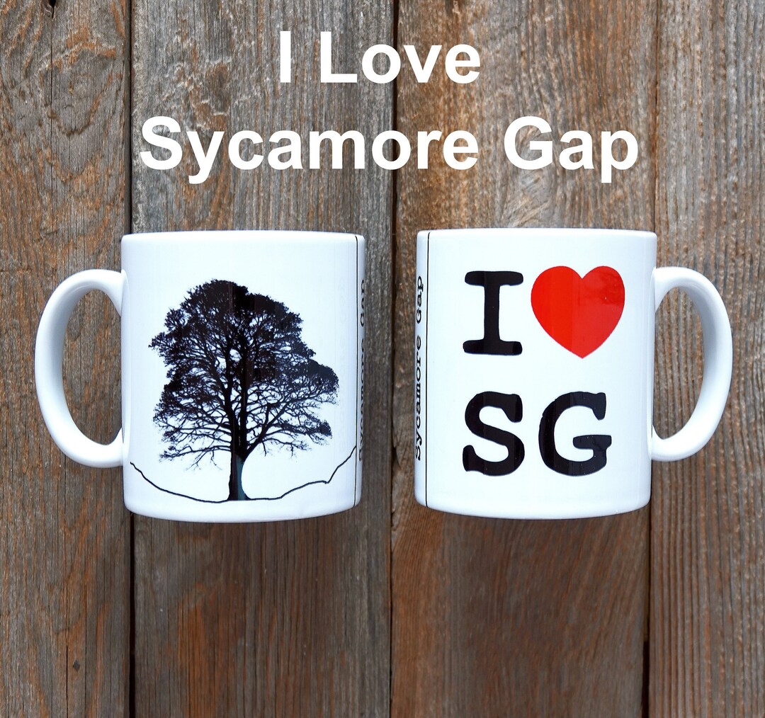 I Love Sycamore Gap - Ceramic Mug - Home Decor, Tree Silhouette ...
