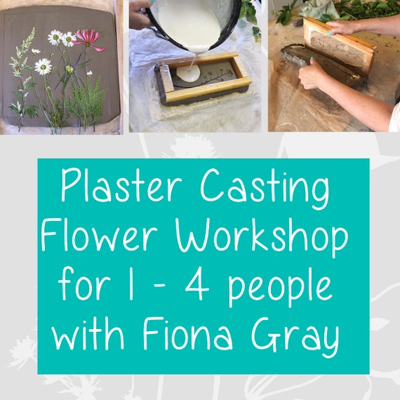 Plaster Casting Flower Workshop Botanical Art Flower Tile | Etsy
