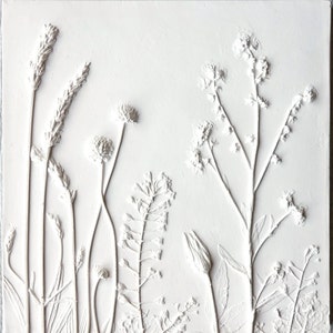 Plaster Cast Flower Plaque 20x20cm - Etsy