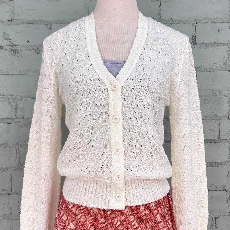 Pointelle Cardigan - Etsy
