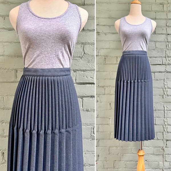 Grey Pleated Skirt - Etsy