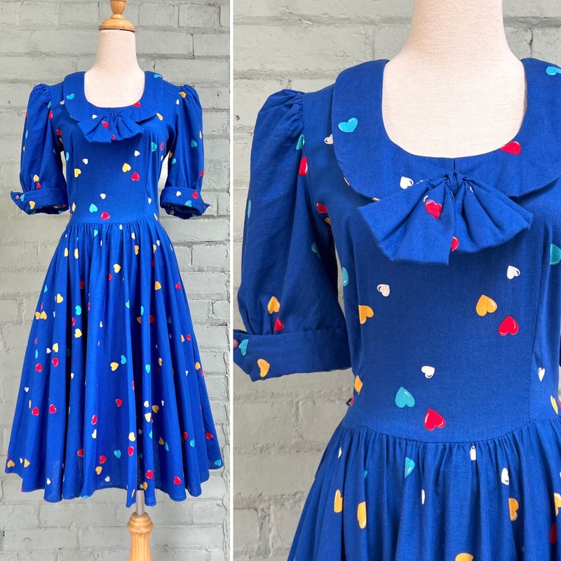 Heart Print Dress - Etsy