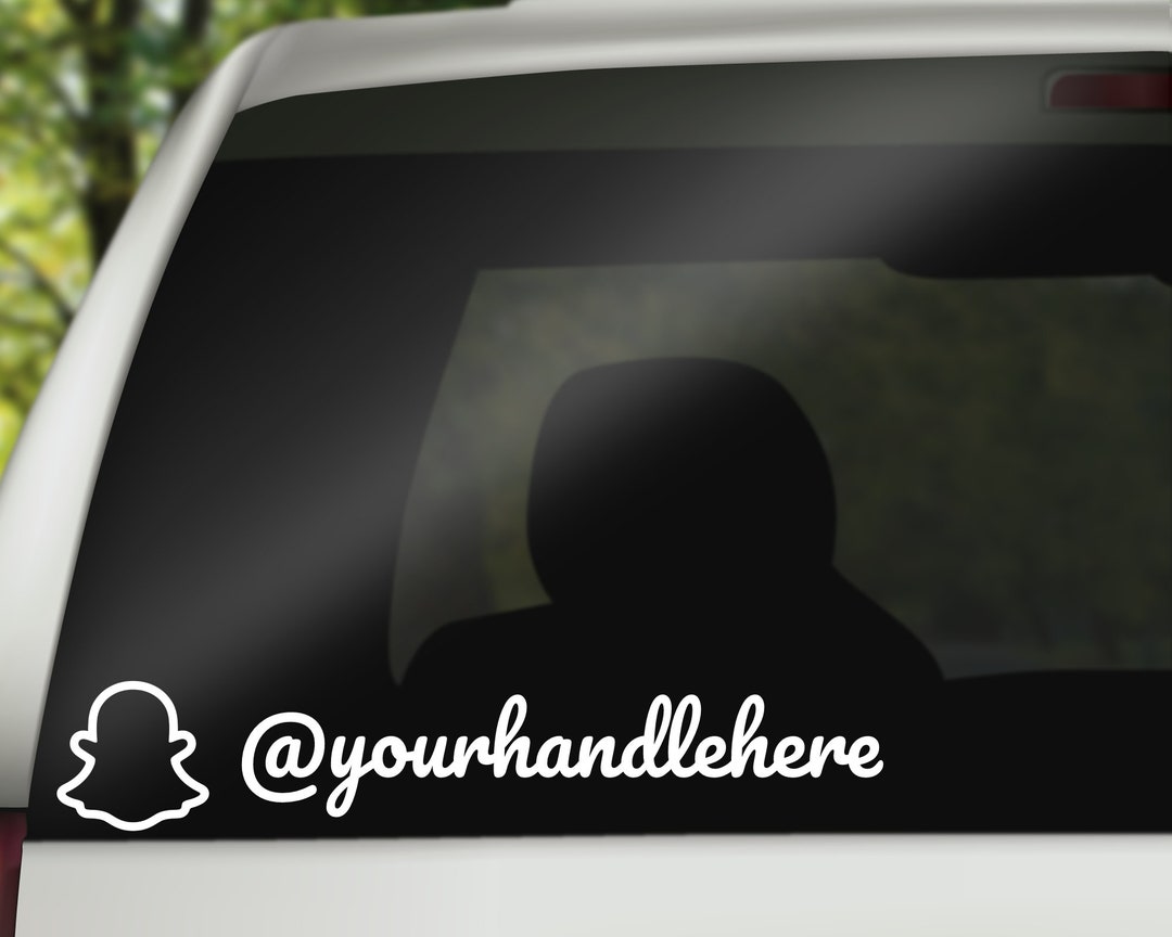 Set of TWO Custom Snapchat Vinyl Car Decal | Outdoor Waterproof Decal ...