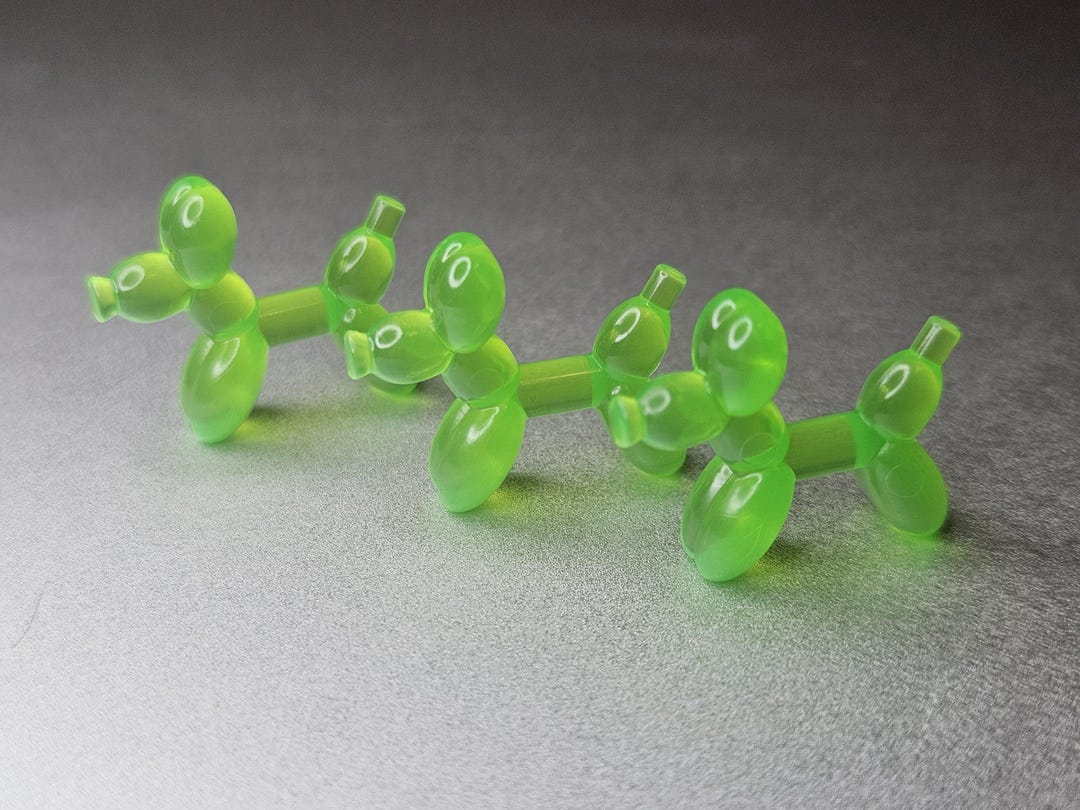 Lego Trans-green Minifigure, Utensil Balloon Dog 3 Pieces - Etsy