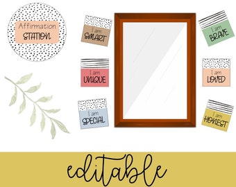 Editable Affirmation Station - Etsy