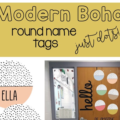 Round Editable Name Tags - Etsy