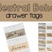 Neutral Boho Teacher Toolbox Drawer Labels EDITABLE - Etsy