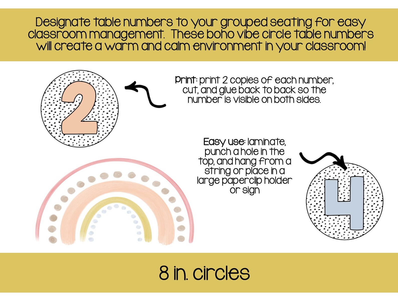 Modern Boho Table Numbers - Etsy