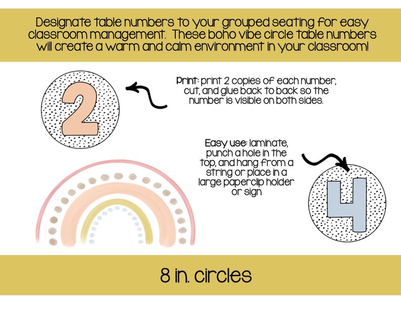 Modern Boho Table Numbers - Etsy