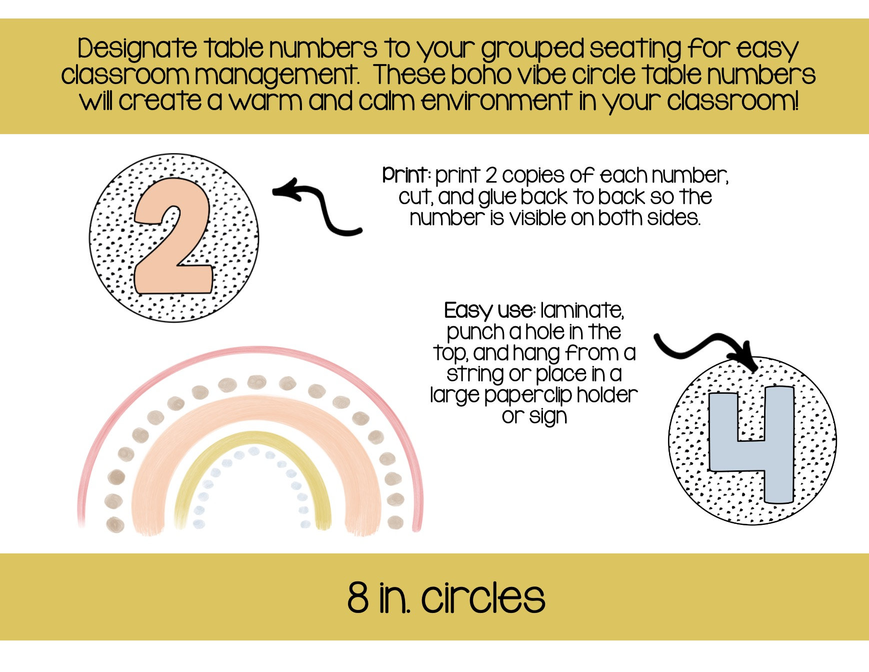 Modern Boho Table Numbers - Etsy