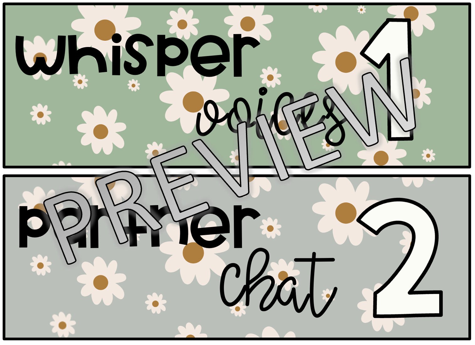 Boho Daisy Noise Level Chart Classroom Instant Download - Etsy