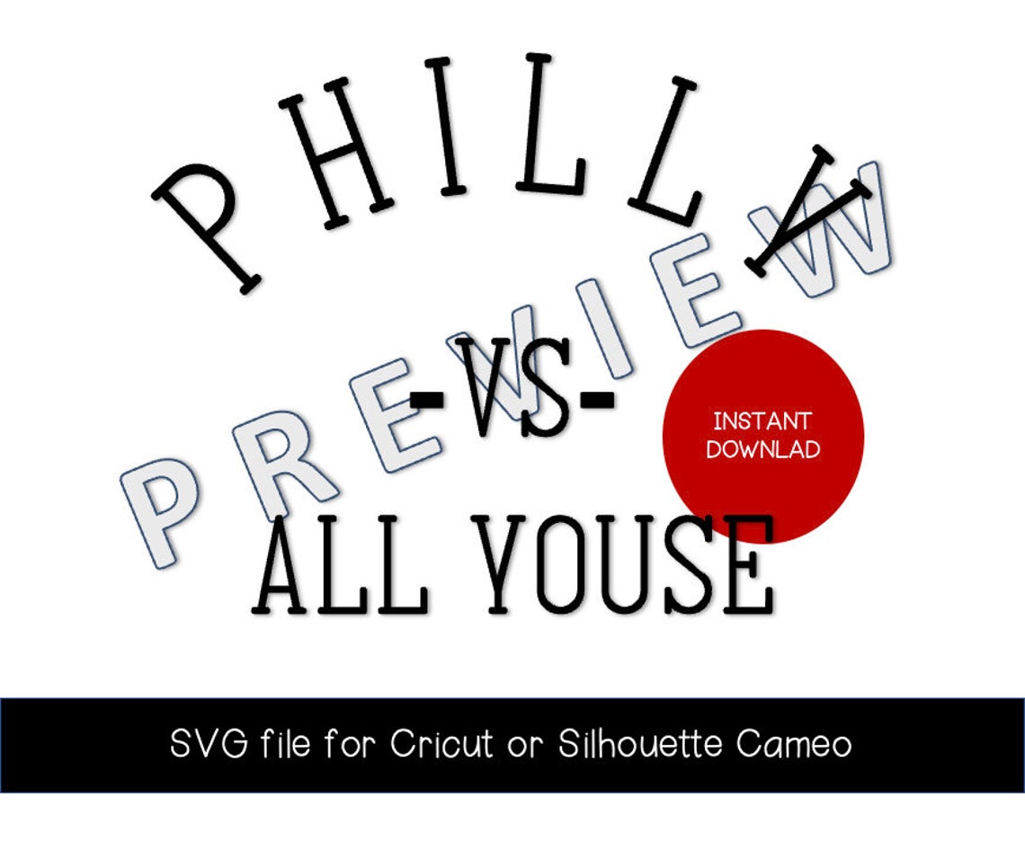 Phillies SVG File for Cricut or Cameo - Etsy