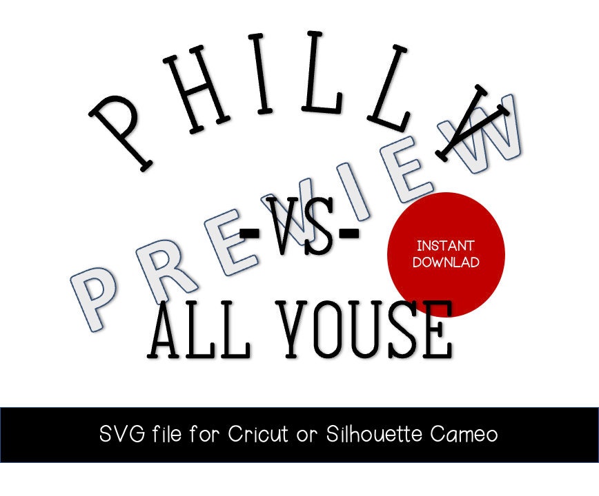 Phillies SVG File for Cricut or Cameo - Etsy