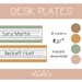 Simple Boho Editable Desk Plates - Etsy
