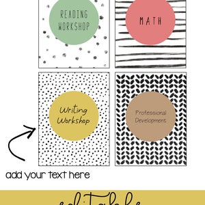 Modern Boho Binder Covers EDITABLE - Etsy