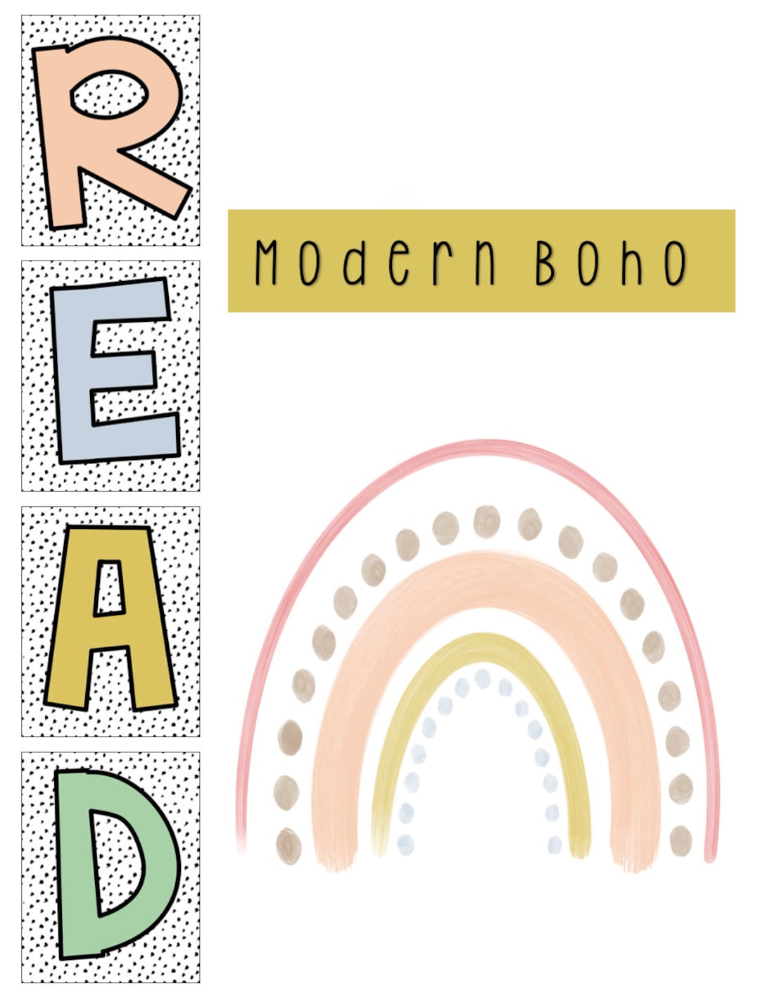 Modern Boho Read Sign - Etsy