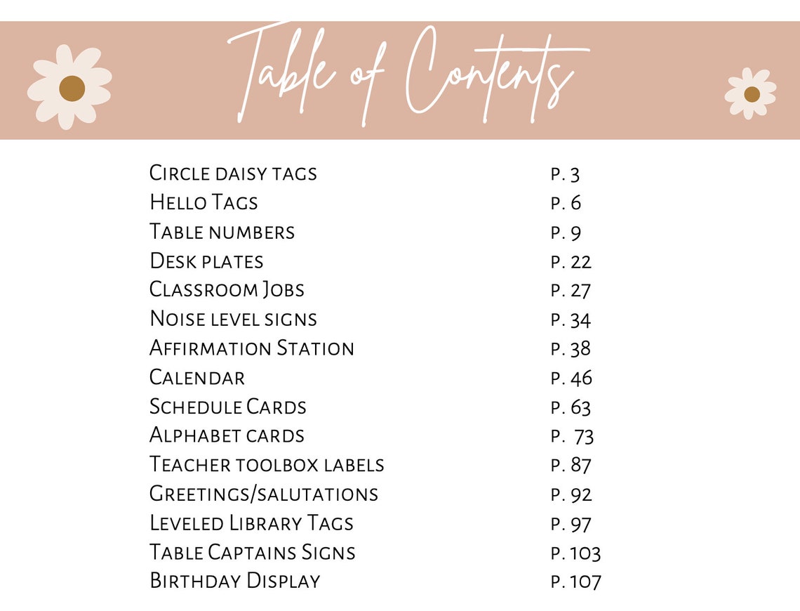 Boho Daisy Classroom Decor Bundle - Etsy