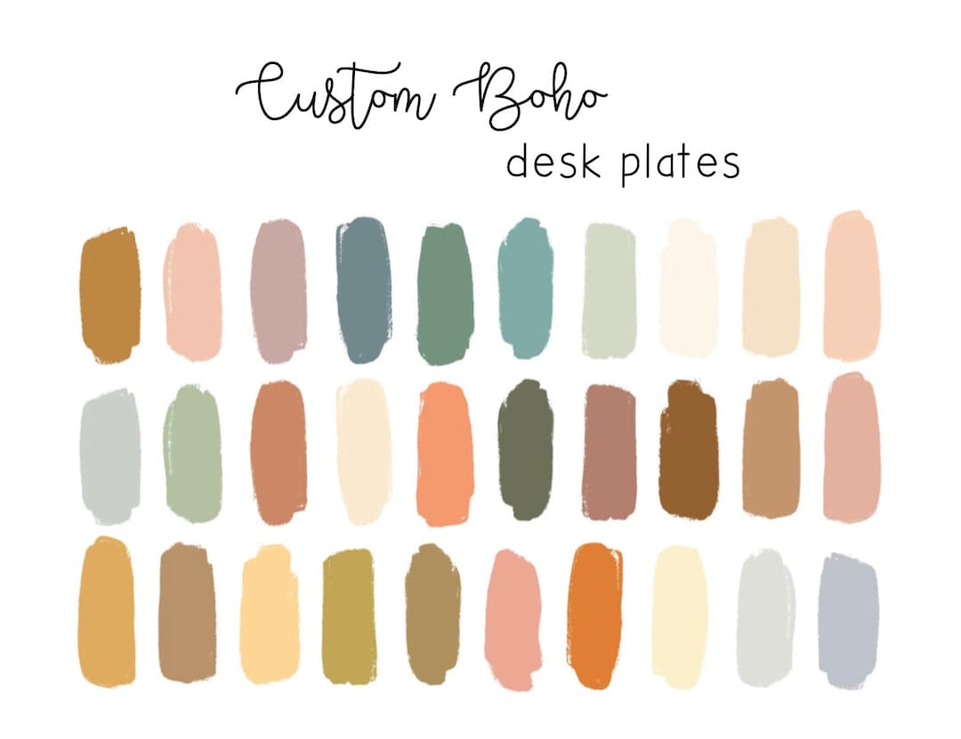 Custom Boho Desk Plates - Etsy
