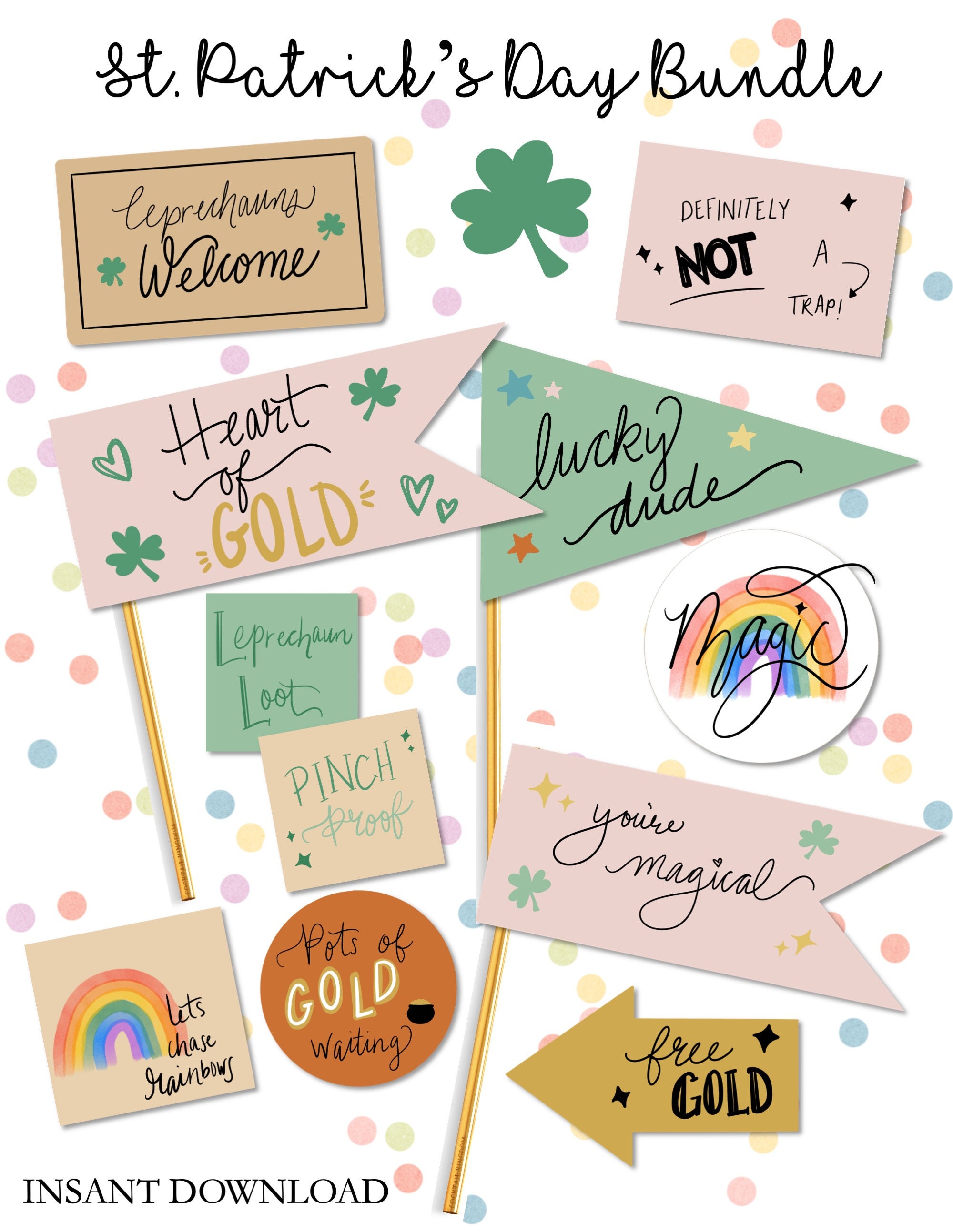 St. Patrick's Day Printable Bundle - Etsy