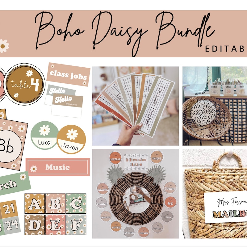 Boho Classroom Decor - Etsy