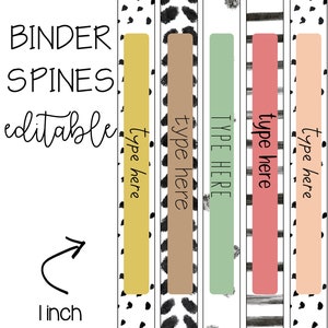 Modern Boho Binder Covers EDITABLE - Etsy