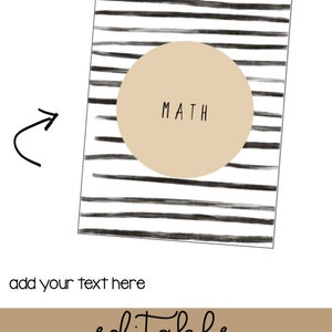 Modern Boho Binder Covers and Spines EDITABLE - Etsy