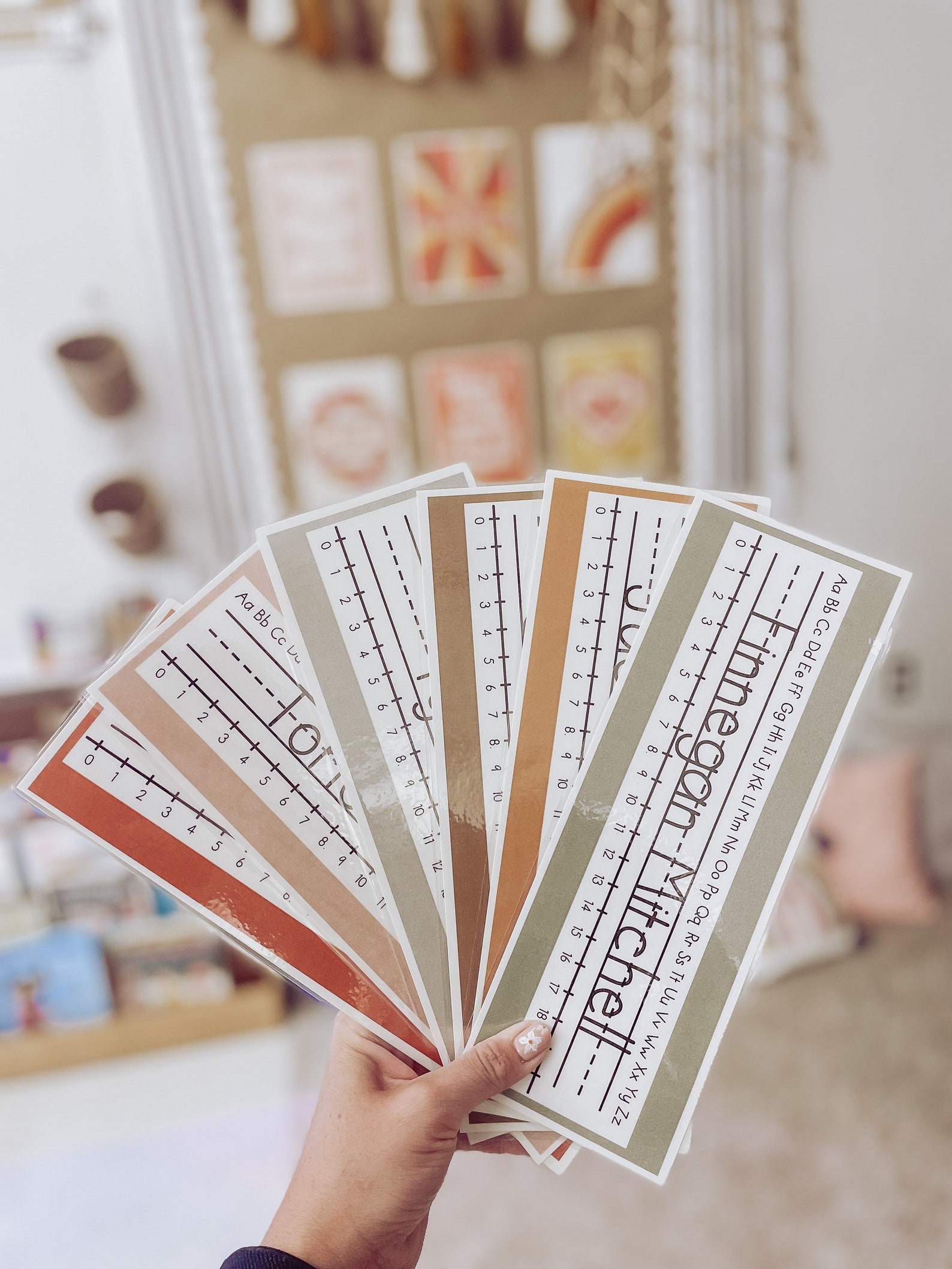Simple Boho Editable Desk Plates - Etsy