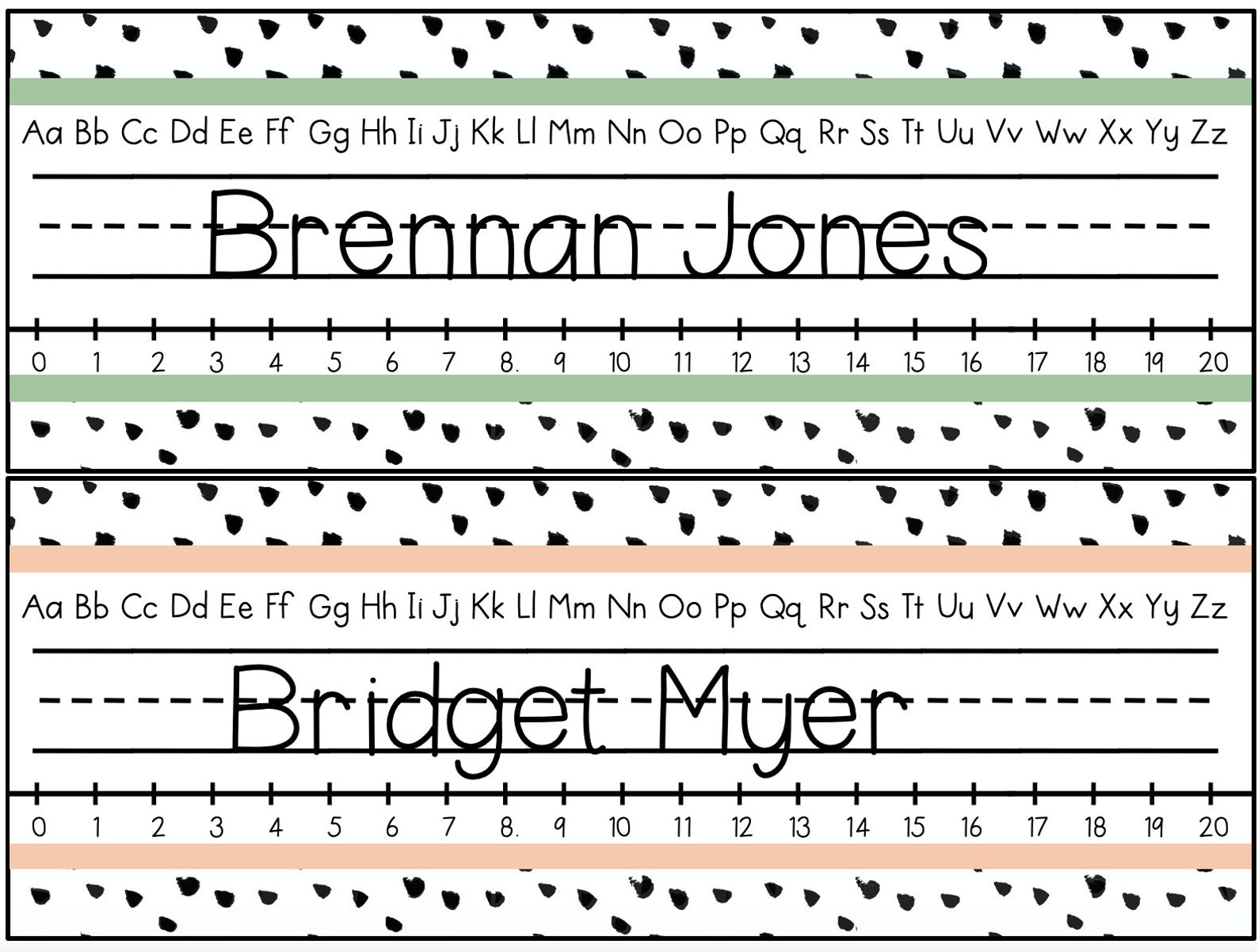 Modern Boho Editable Name Plates - Etsy