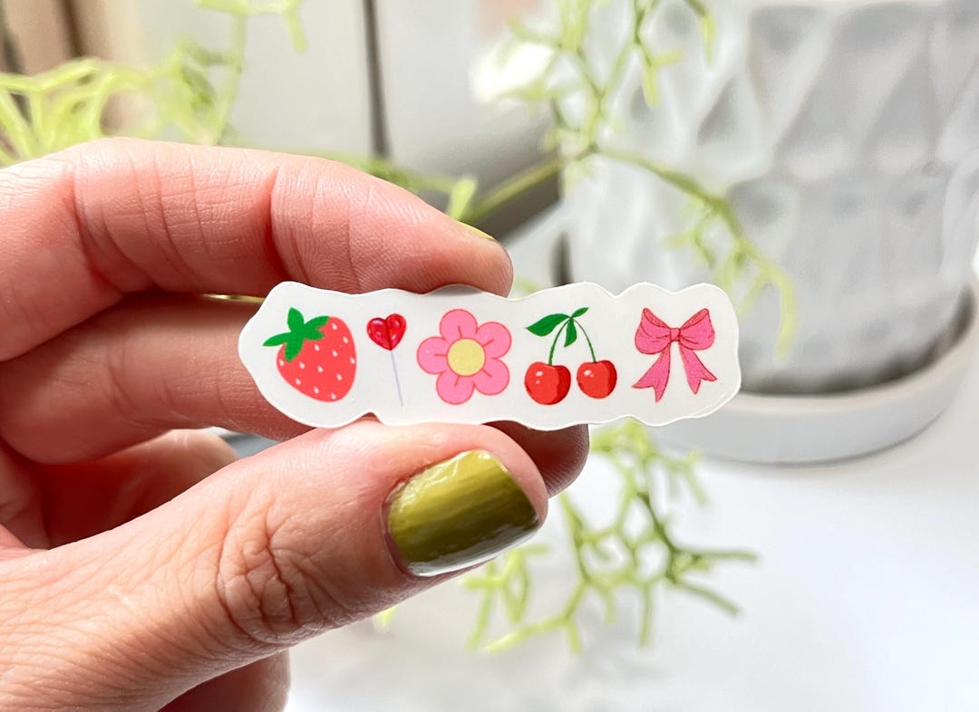 Cute Girlie Things Waterproof Sticker Small Stickers, Cute Stickers ...