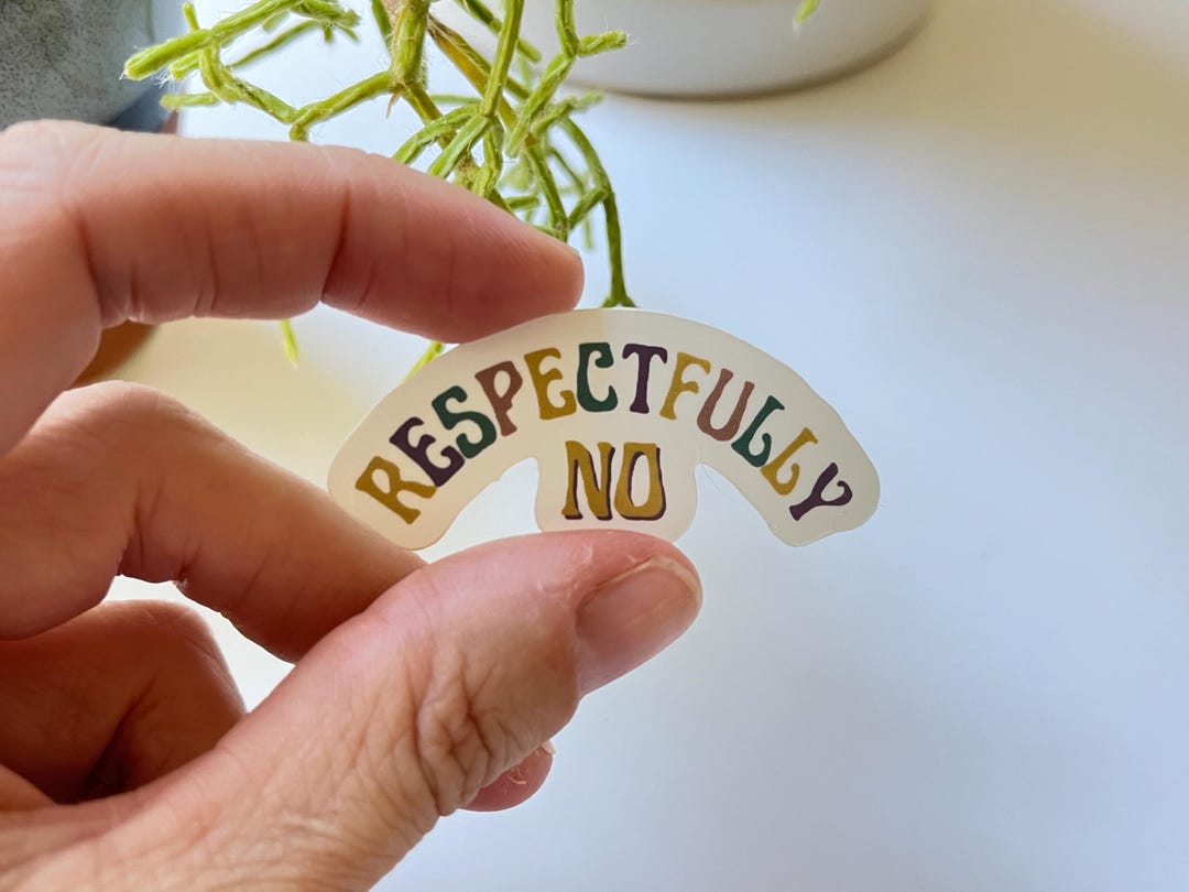 Respectfully No Waterproof Sticker Meme Sticker, Trendy Sticker, Gift ...