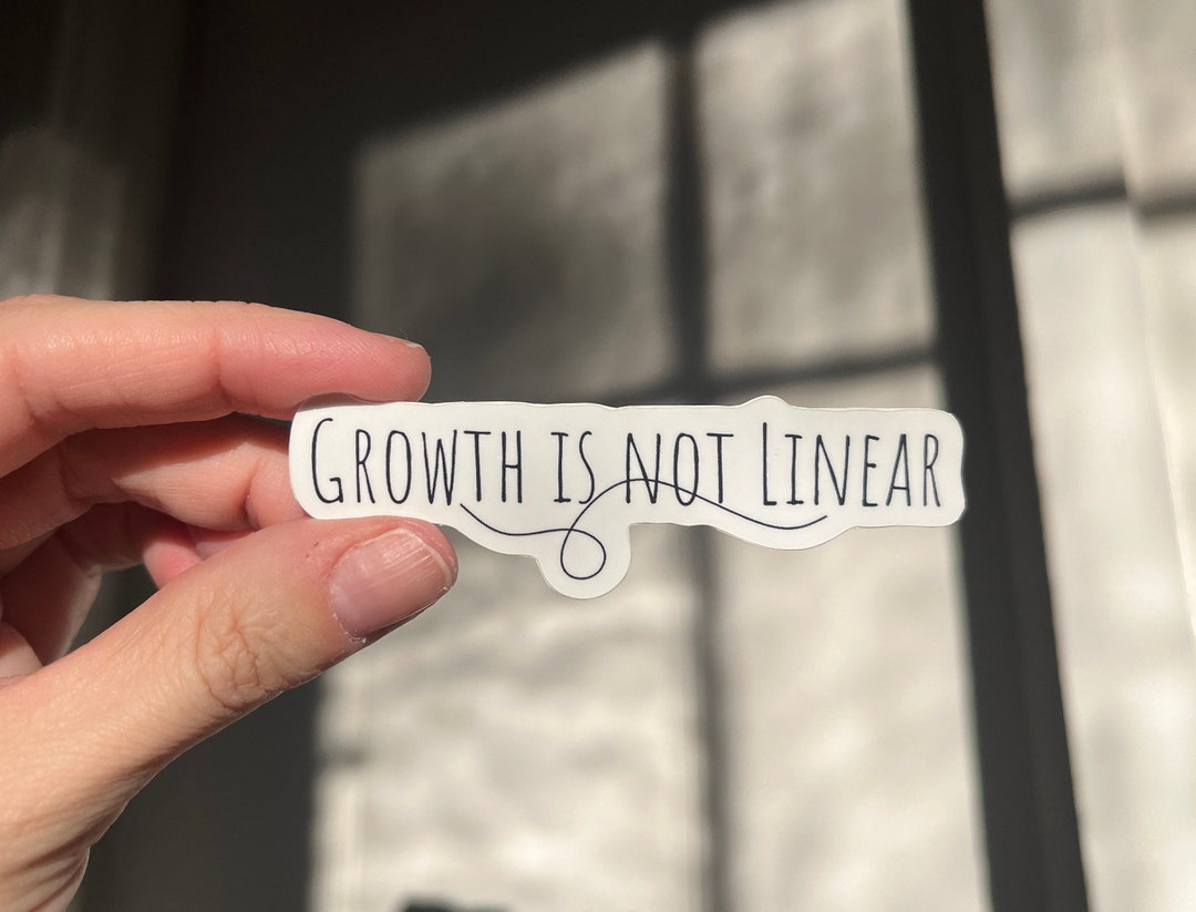 Growth is Not Linear Waterproof Sticker | Mental Health Sticker, Self ...