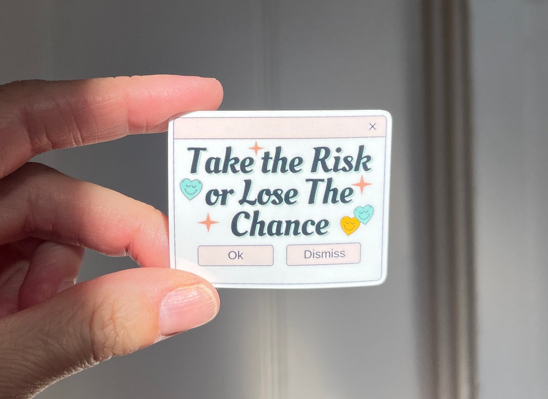 Take the Risk Waterproof Sticker Mental Health Sticker, Happiness ...