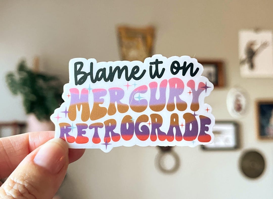 Mercury Retrograde Waterproof Vinyl Sticker | Astrology - Etsy