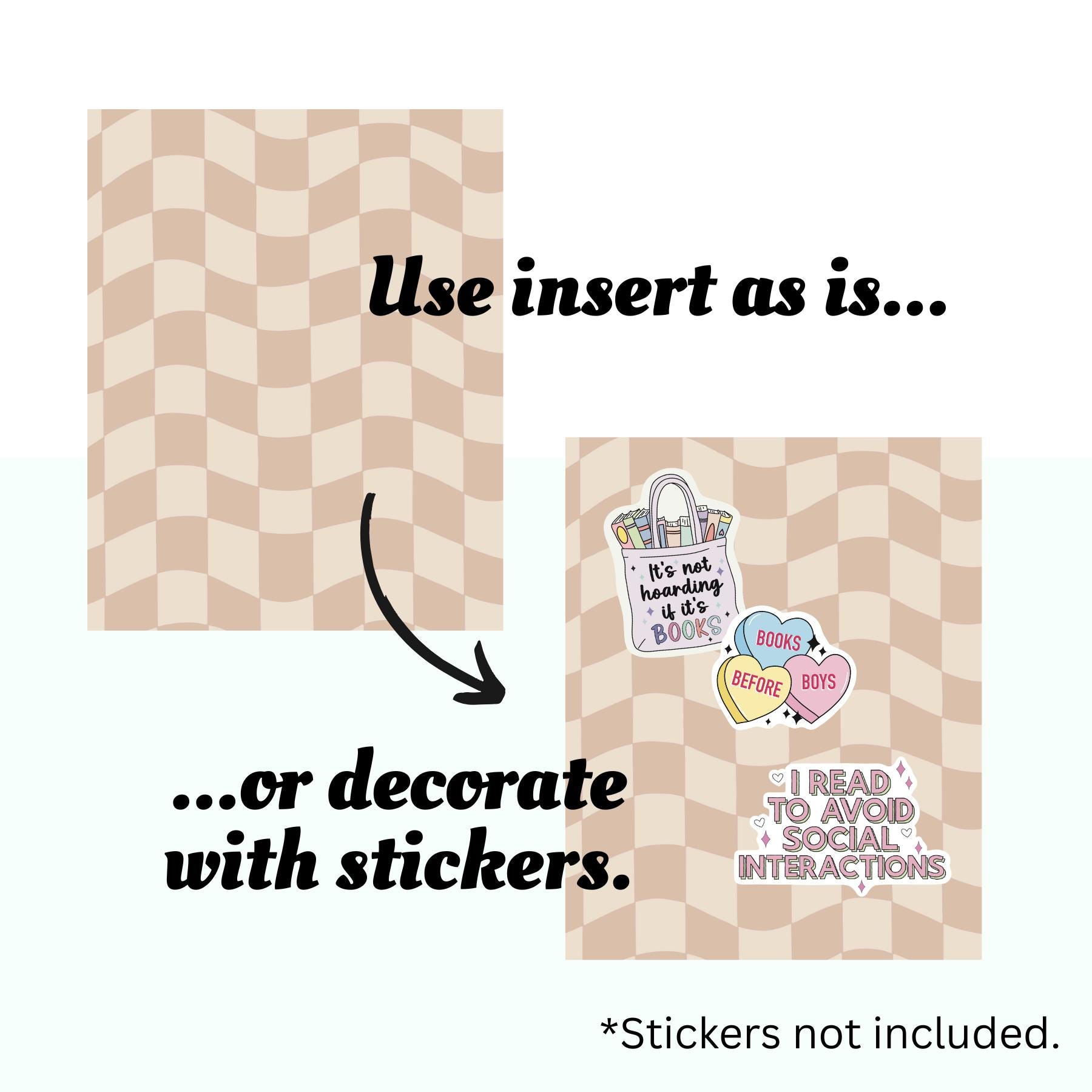 Digital Printable Kindle Inserts - Checkers Bundle of 6 Designs ...