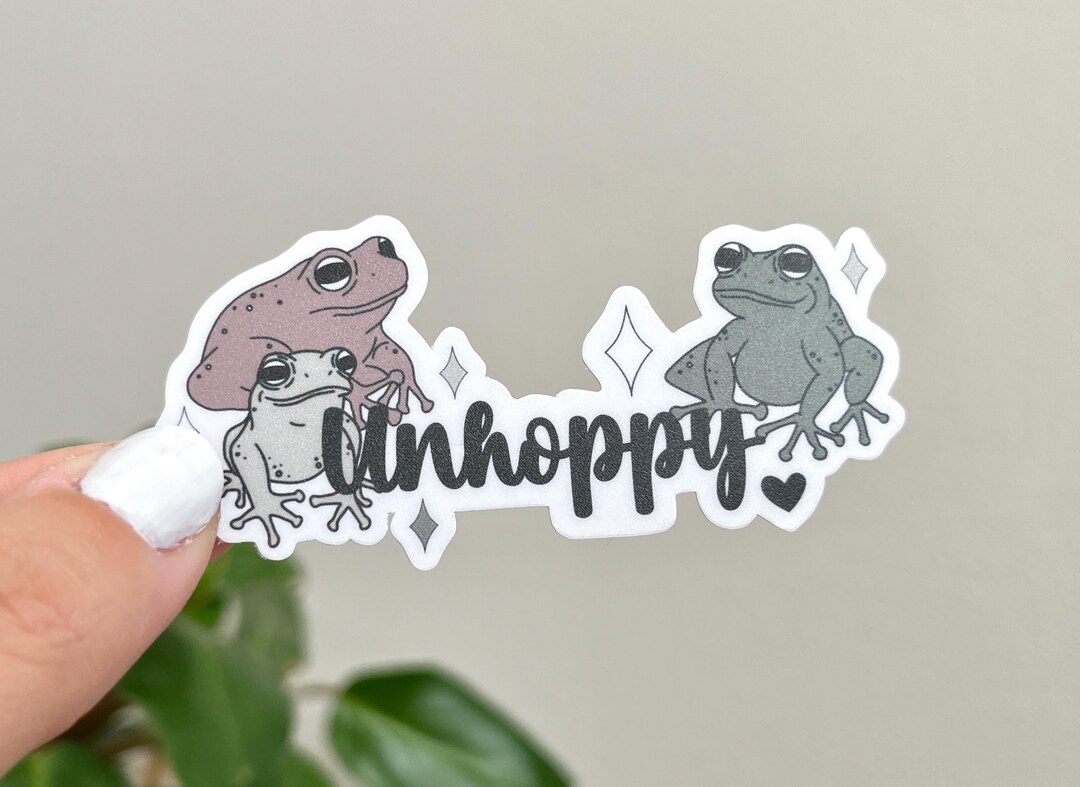 Unhoppy Frogs Waterproof Vinyl Sticker | Critters, Mood - Etsy