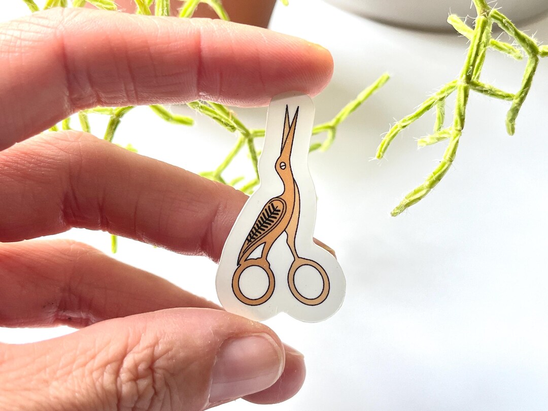 Stork Scissors Waterproof Sticker | Meme Sticker, Trendy Sticker, Gift ...