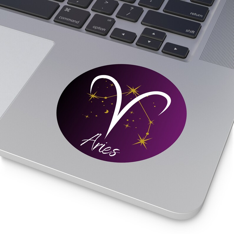 Aries Zodiac, Astrology, Round Vinyl Sticker - Etsy