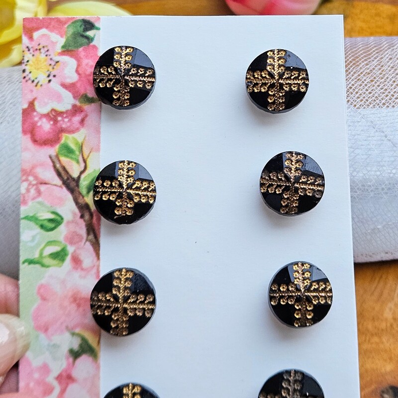 Antique Glass Buttons - Etsy