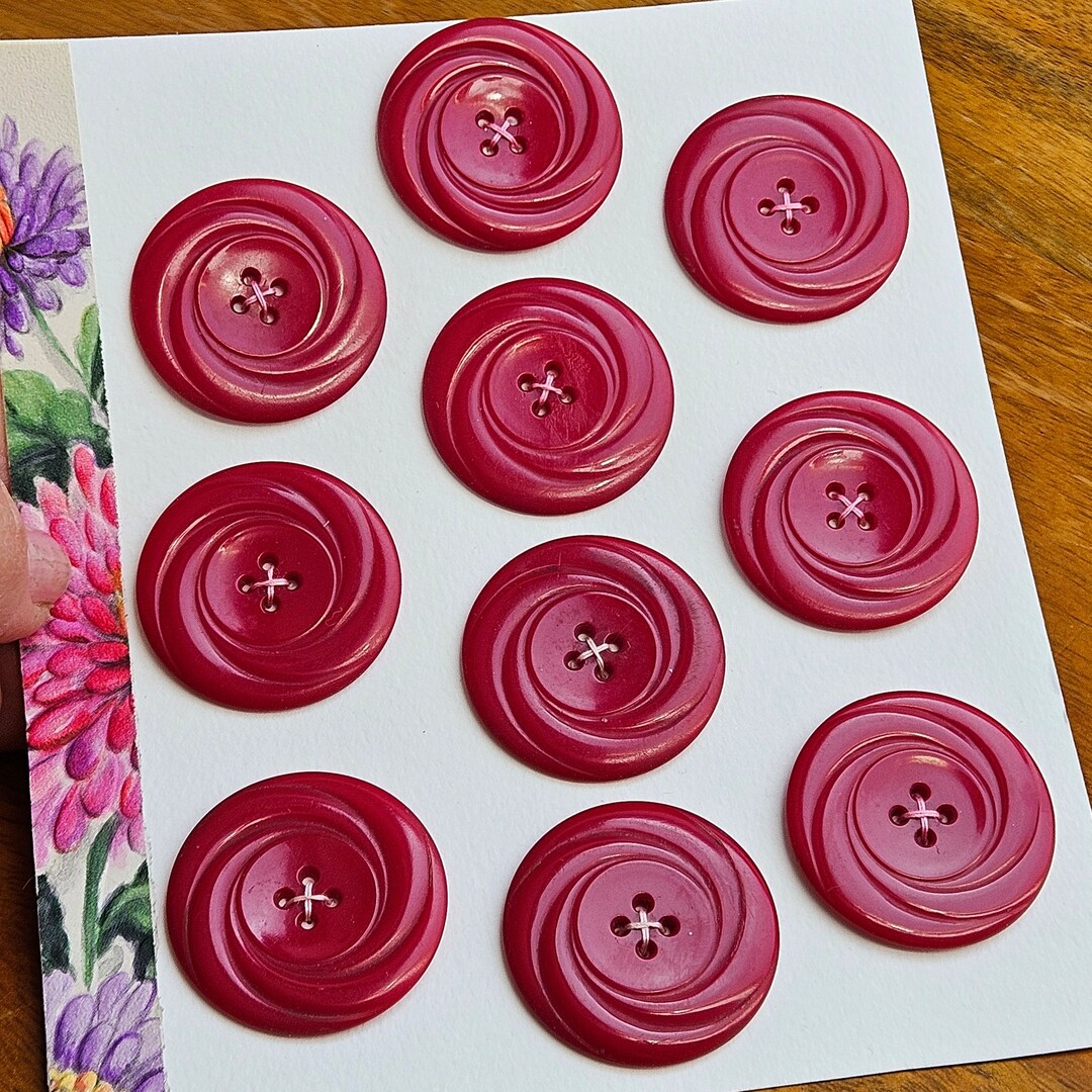 Card of 10 Large Art Deco Celluloid Buttons Made in Germany Set of 10 ...