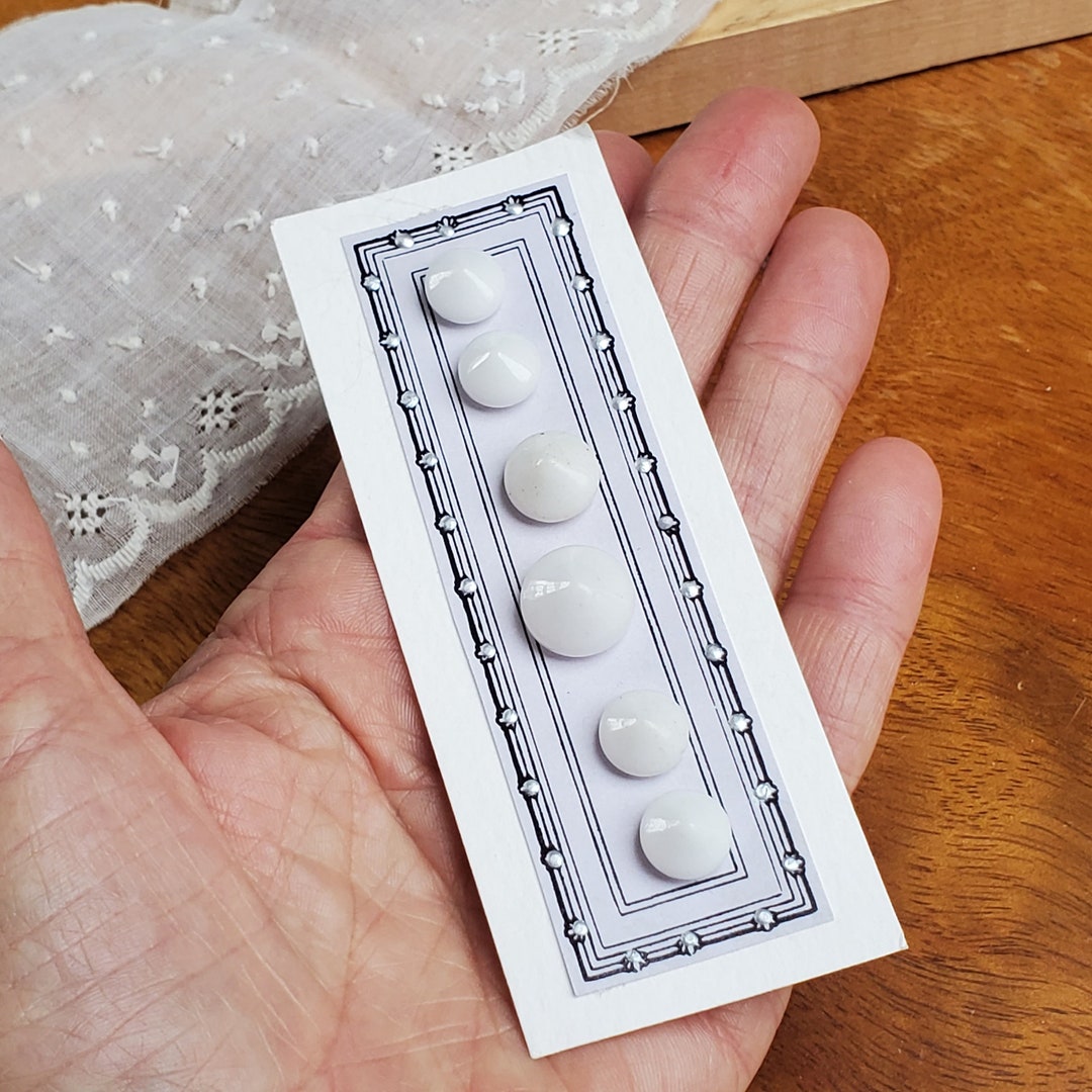 Antique White Czech Glass Buttons Loop Shanks Domed Button - Etsy