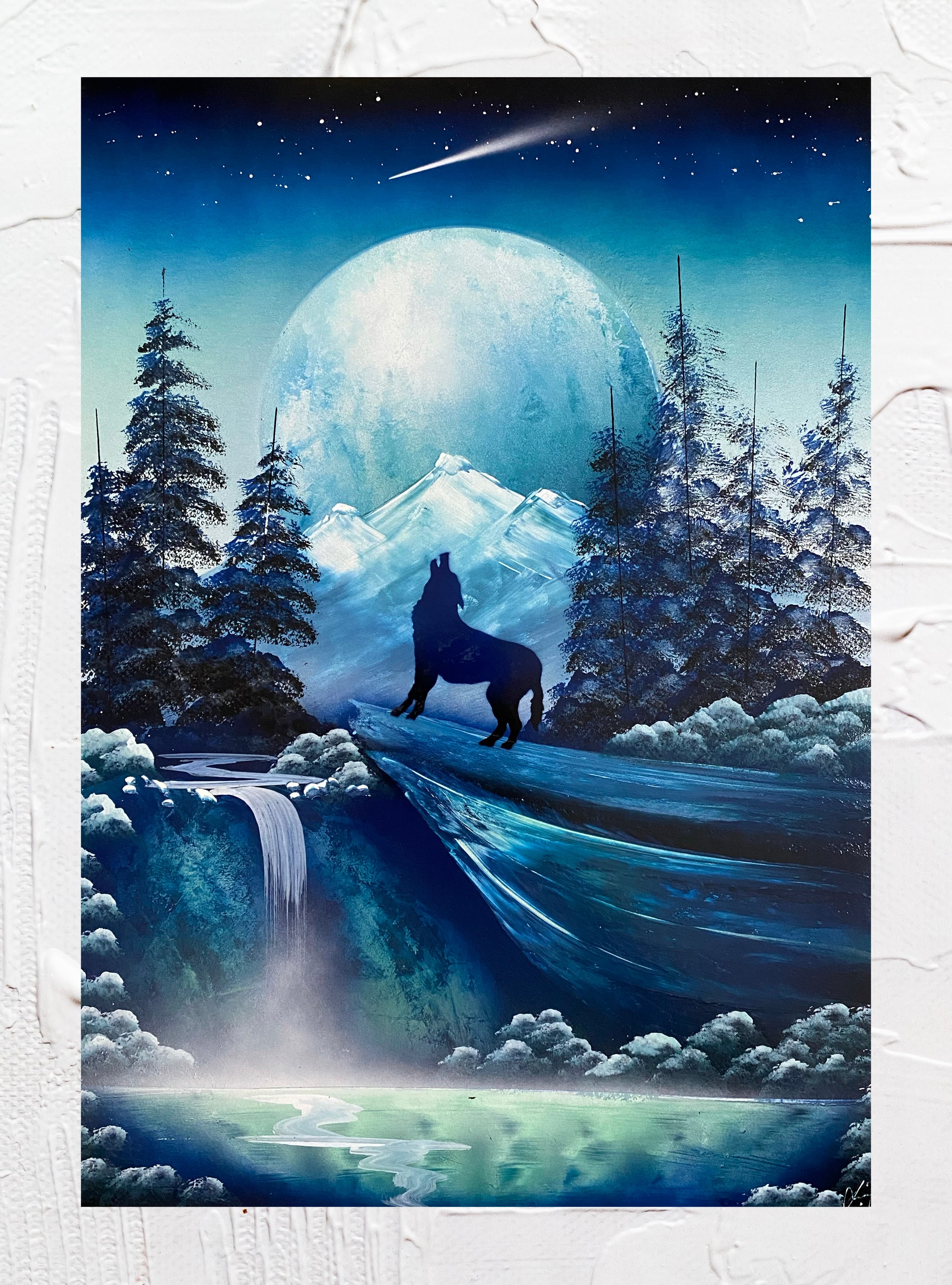 Wolf Spray Paint Stencil