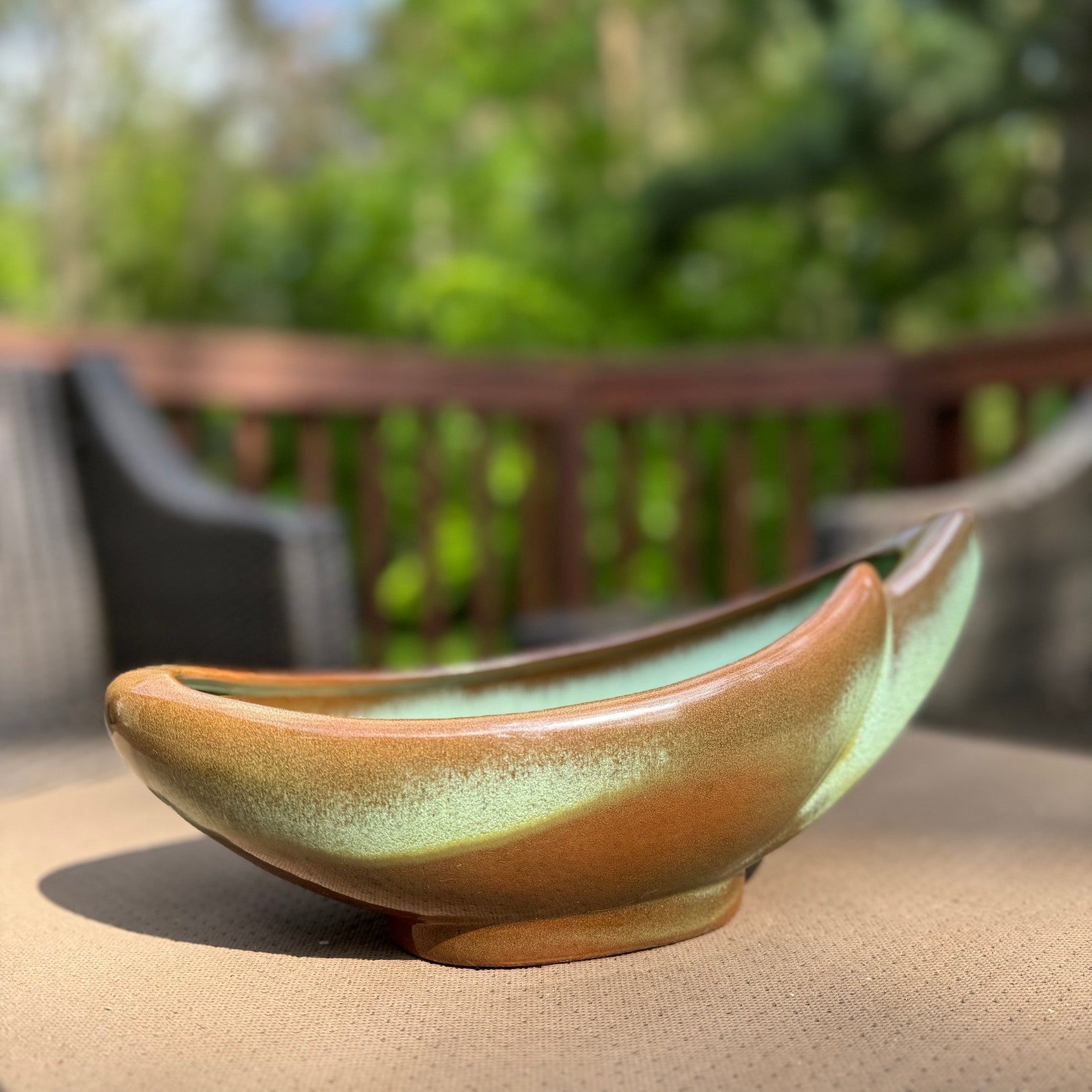 Frankoma Pottery Prairie Sandstone Boat Planter Vase 211 - Etsy